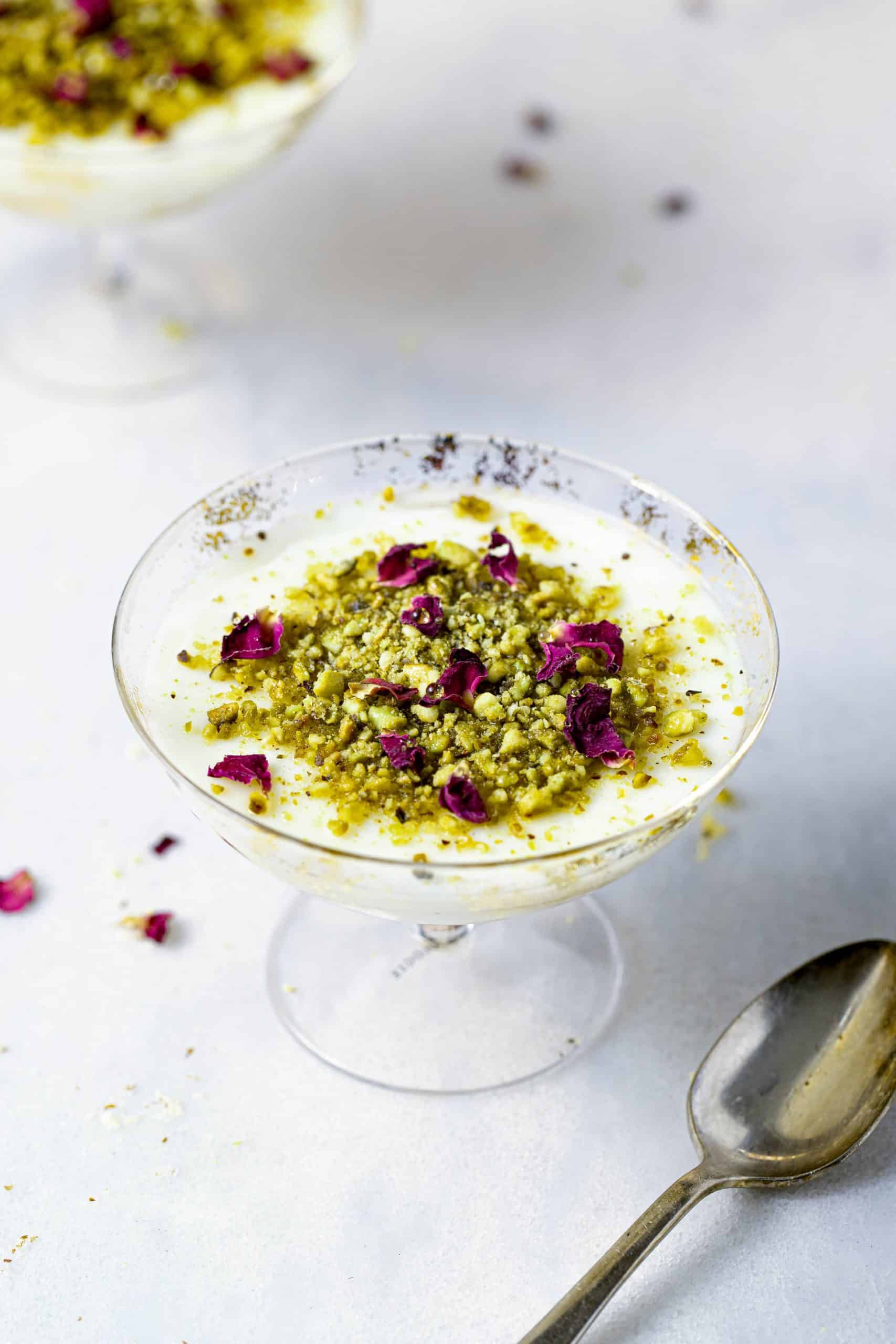 Muhalabiyeh - Arab-style Milk Pudding - addicted to Tahini